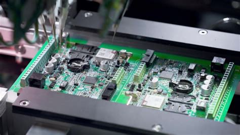 Chip With May Transistors Transistor On Motherboard Technology In Close Up Shot Stock Video