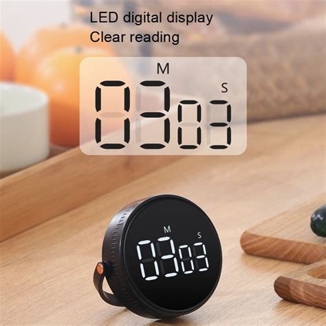 Rotary Timer Large Screen With Bracket Magnetic Timer White