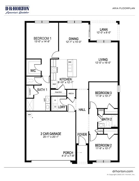 Floor Plan In Venetian Grove Vero Beach Fl D R Horton