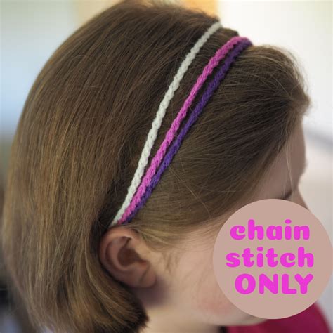 Beginner Triple Chain Strand Headband Crochet Pattern