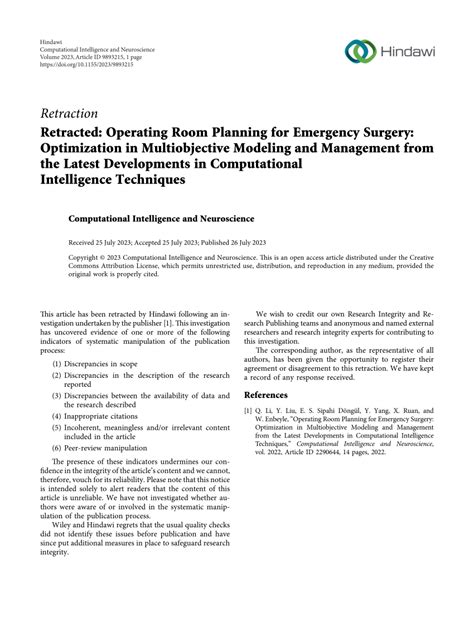 Pdf Retracted Operating Room Planning For Emergency Surgery