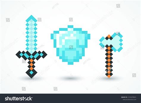Minecraft Pixel Art Sword Template
