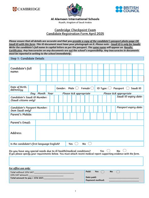 Checkpoint Candidate Registration Form 2025 Pdf