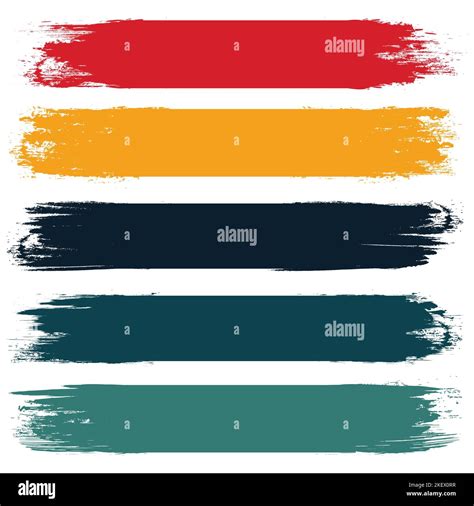 Five Grunge Horizontal Lines Stock Vector Image And Art Alamy