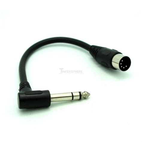 9 88 MIDI Plug To 1 4 Adapter Cable 5 Pin DIN To Stereo Tinkersphere