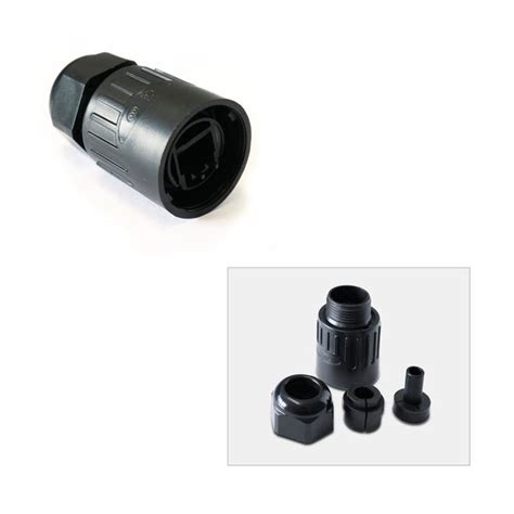 Male Adapter Ip67 With Cable Gland For Panel Ethernet Port Vetek