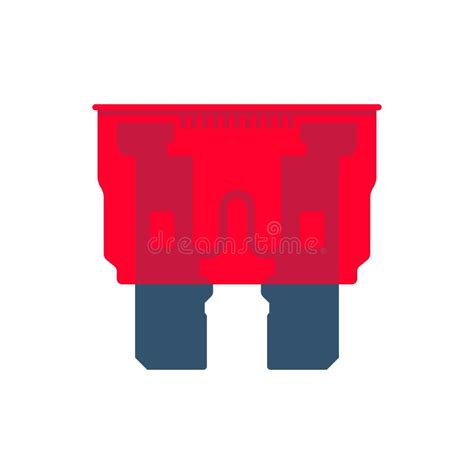Fuse Of Electrical Protection Component Vector Illustration Flat Design Stock Illustration