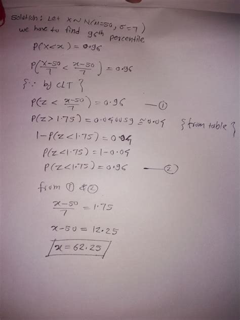 assume the random variable x is normally distributed with mean μ 50 and