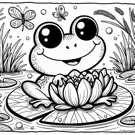 Coloring Page Of A Cute Toad Download Or Print For Free