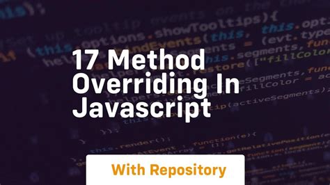 17 Method Overriding In Javascript Youtube