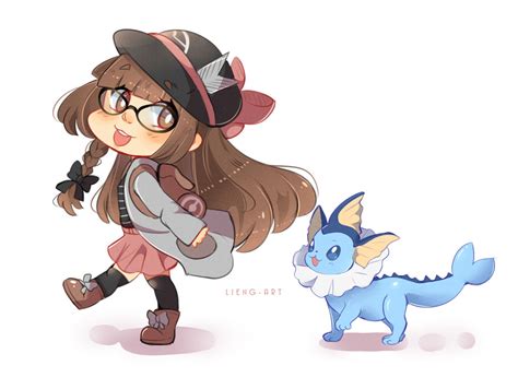 Chibi Commission Pokemon By Liengart On Deviantart