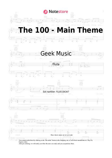 The 100 Main Theme Flute Sheet Music Geek Music In Note
