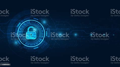 자물쇠 키홀 아이콘 개인 데이터 보안은 사이버 데이터 또는 정보 개인 정보 보호 아이디어를 보여줍니다 블루 컬러 추상 적 고속도