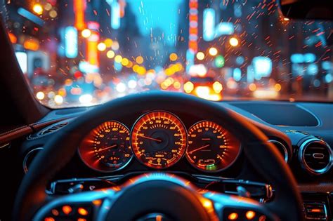 Premium Photo Dashboard Steering Wheel And Speedometer In Luxury