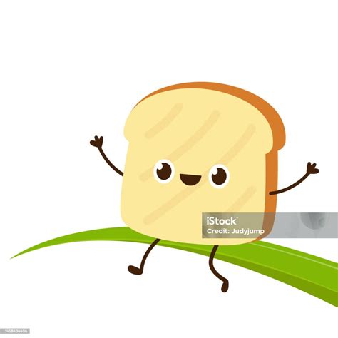 빵 캐릭터 디자인 귀여운 재미있는 빵 토스트 캐릭터 벡터 플랫 라인 만화 Kawaii 캐릭터 그림 아이콘입니다 얼굴 캐릭터 마스코트 개념으로 토스트 토스트에 대한 스톡 벡터