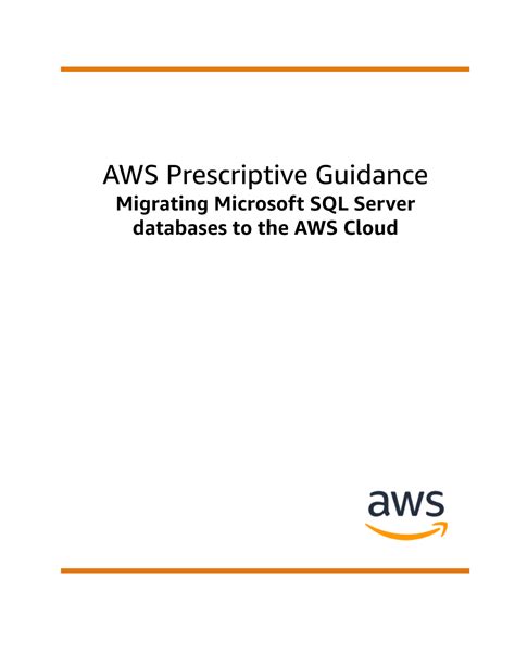 migrating microsoft sql server databases to the aws cloud aws