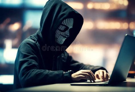 Concept Cyber Attack Using Hacker Security Laptop Internet Hacking Data Datum Thieving Web Dark