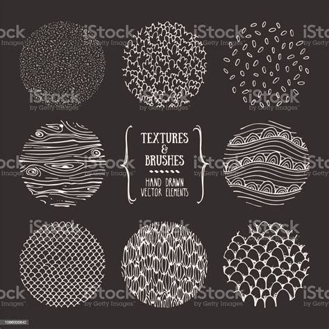 선형 손으로 그린 패턴 추상 텍스처 브러쉬 스트로크 라운드 Stickrs 라벨 포스터 일러스트 디자인 서식 파일 벡터 클립 아트 컬렉션 검은 배경에 고립입니다 배경 주제에
