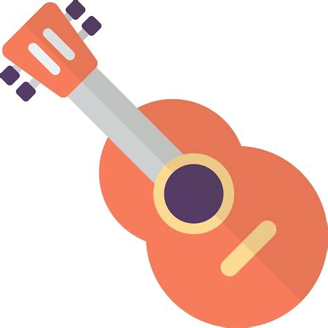 최소한의 스타일로 어쿠스틱 기타 그림 프리미엄 벡터