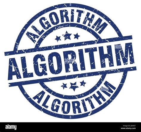 Algorithm Blue Round Grunge Stamp Stock Vector Image And Art Alamy