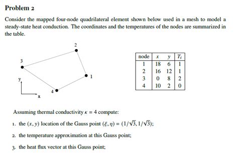 Solved Consider The Mapped Four Node Quadrilateral Element