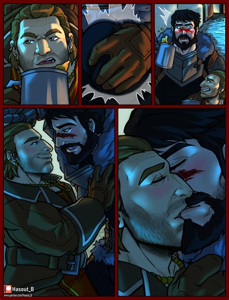 Rule 34 Dragon Age Gay Hasout B Hawke Kissing Varric Tethras 12305992