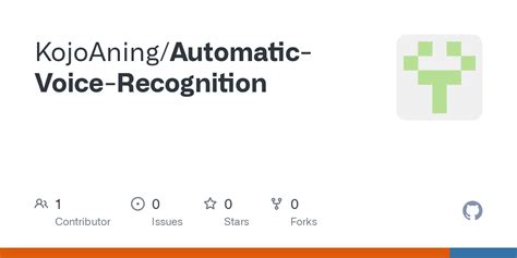 Github Kojoaningautomatic Voice Recognition