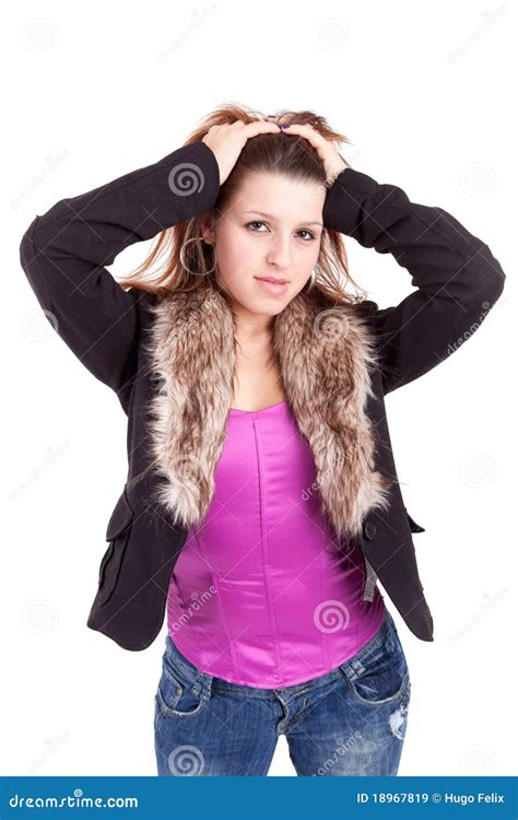 Jeune Et Belle Pose De Femme Image Stock Image Du Cheveu Dame