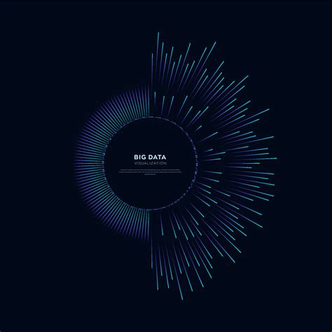 Abstract Vector Explosion Lines Equalizer Circular Shape Isolated