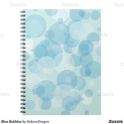 Blue Bubbles Notebook Zazzle Bubbles Notebook Spiral Notebook