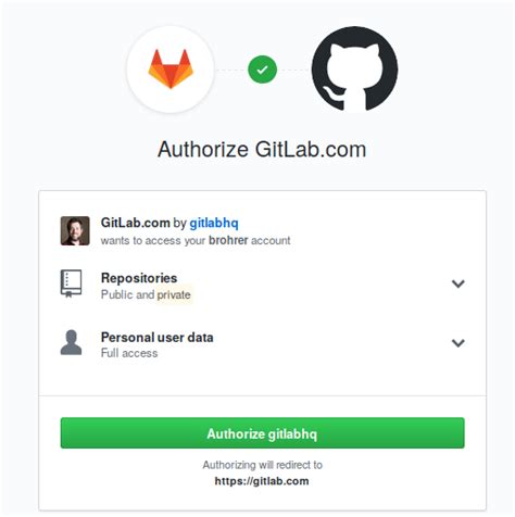 authorize gitlab from github