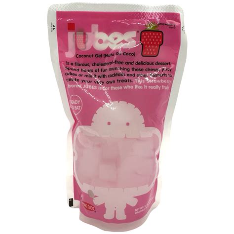 Jubes Coconut Gel Nata De Coco Strawberry 360 G Sukli Filipino Grocery Online Usa