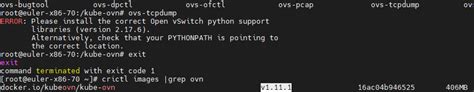 the ovs tcpdump cli can t be use in ovs pod · issue 2397 · kubeovn