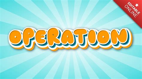 Operation Text Effect Generator