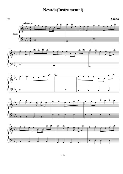 Nevada钢琴简谱 数字双手 Vicetonecozi Zuehlsdorff 虫虫钢琴