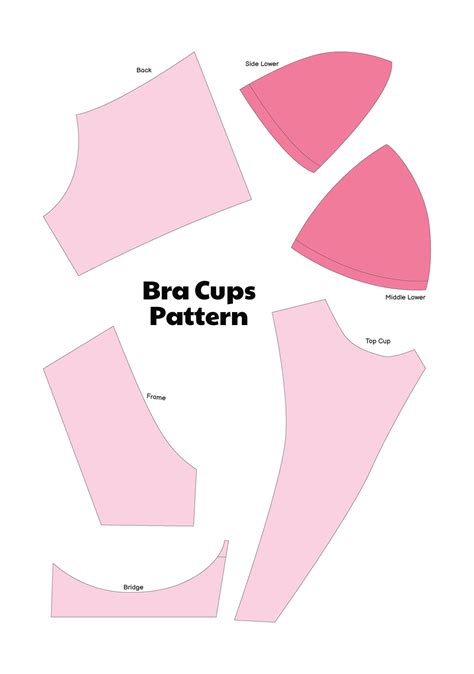 Printable Bra Cup Pattern