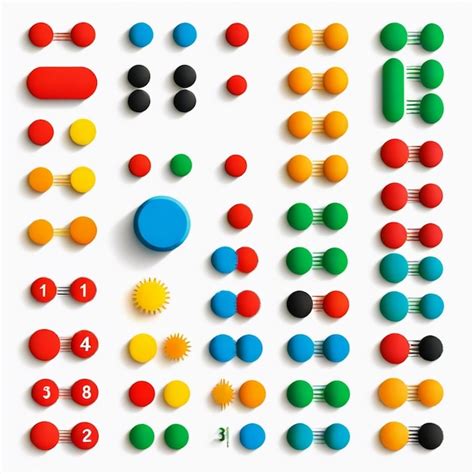 Integer Vector Set White Background Isolated A High Qual Premium Ai