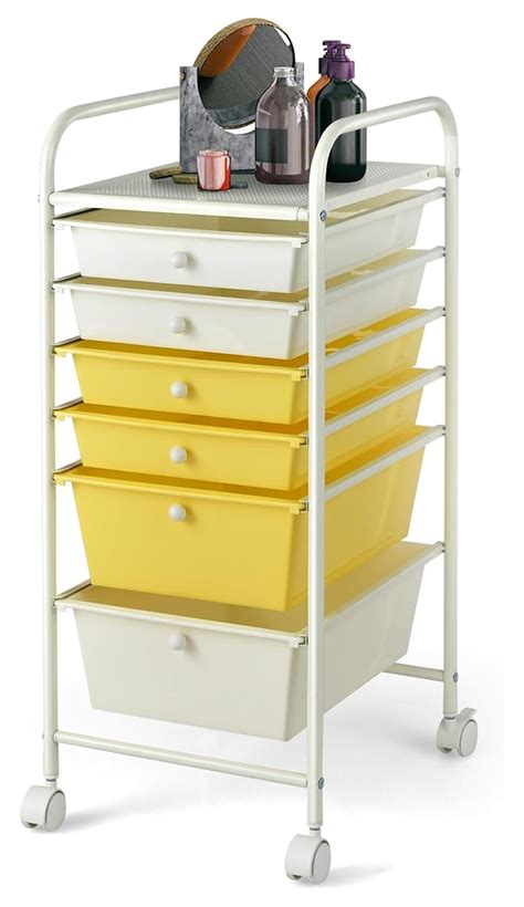 12 Drawer Rolling Storage Cart Mobile Teacher Cart With Drawers Classroom Drawer Organizer