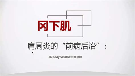 每日一肌冈下肌肩周炎的前病后治 教育 资格考试 好看视频