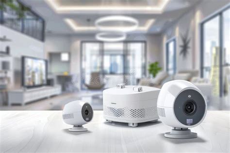 Smart Security Cameras With Modern Technology Provide Remote Surveillance Network