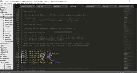 session configured save path masalah session pada codeigniter 3