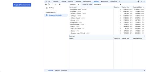 debugging memory leaks in javascript