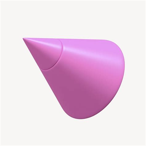 3d Pink Cone Shape Geometric Premium Psd Rawpixel