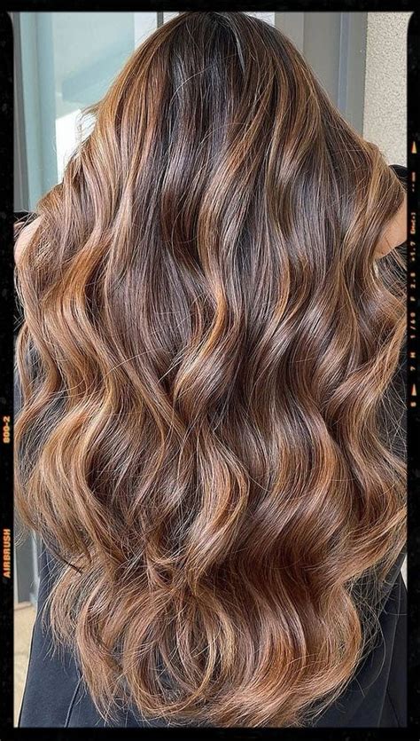Dark Brown With Caramel Ribbons Highlights For Dark Brown Hair Hair