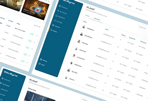 Edusync Course Manager And Classmate Directory Dashboard Ui By Upclues