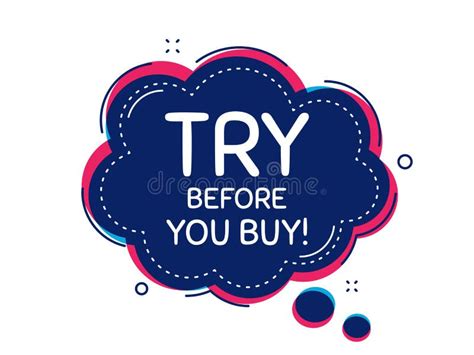 Try Before You Buy Special Offer Price Sign Vector Stock Vector