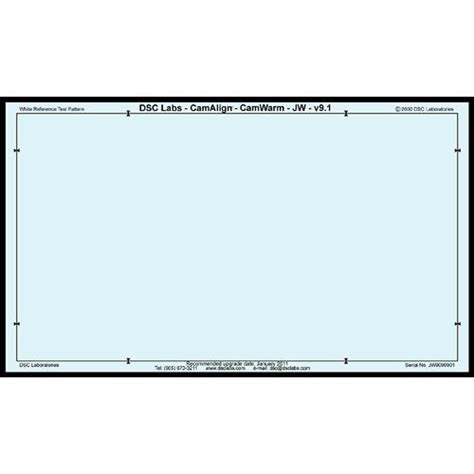 DSC Labs CamAlign CamWarm Chart Junior CWAJ B H Photo Video