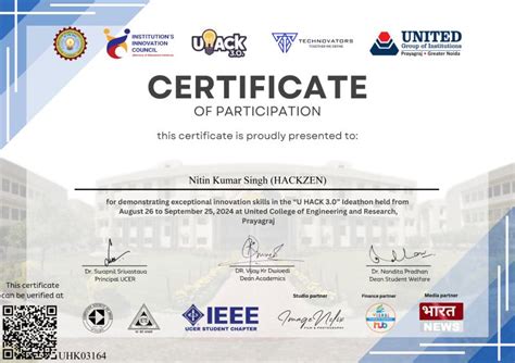 Certificateofachievement Hackathon Hackzen Problemsolving Techskills Collaboration