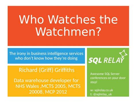Pptx Awesome Sql Server Conferences On Your Door Step W Uk T Sqlrelayuk Who