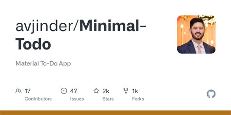 Github Avjinder Minimal Todo Material To Do App